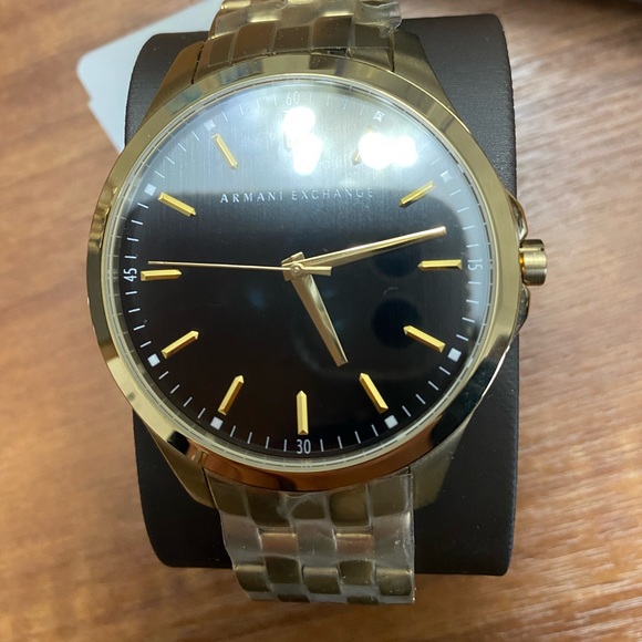 Armani Exchange | Accessories | 9 Msrp Armani Exchange Mens Goldplated ...